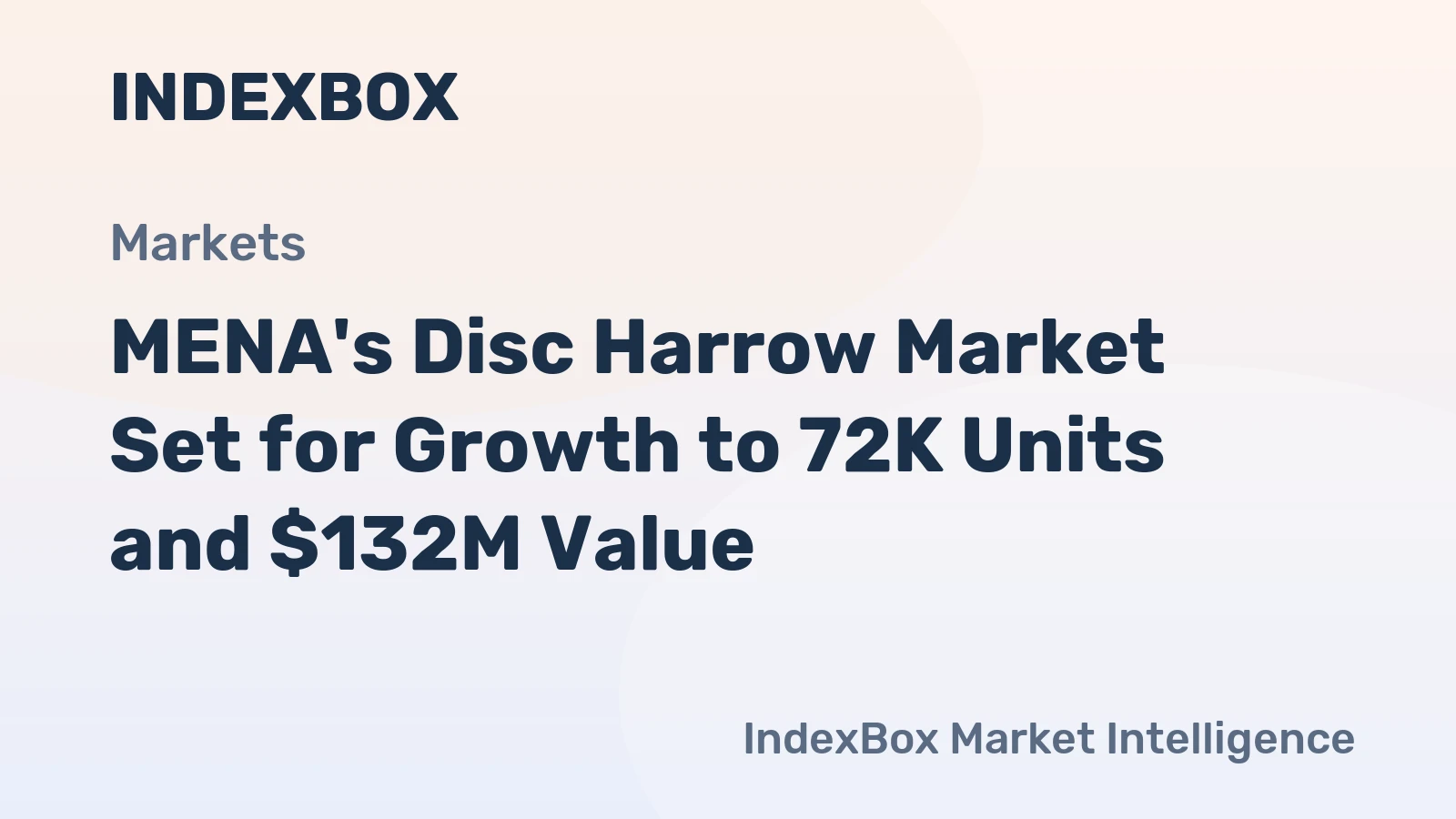 MENA's Disc Harrow Market Set for Growth to 72K Units and $132M Value