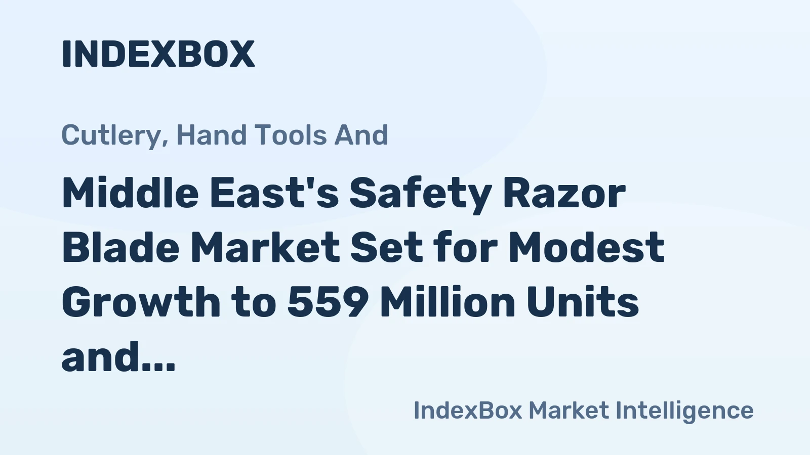 Middle East's Safety Razor Blade Market Set for Modest Growth to 559 Million Units and $97 Million Value
