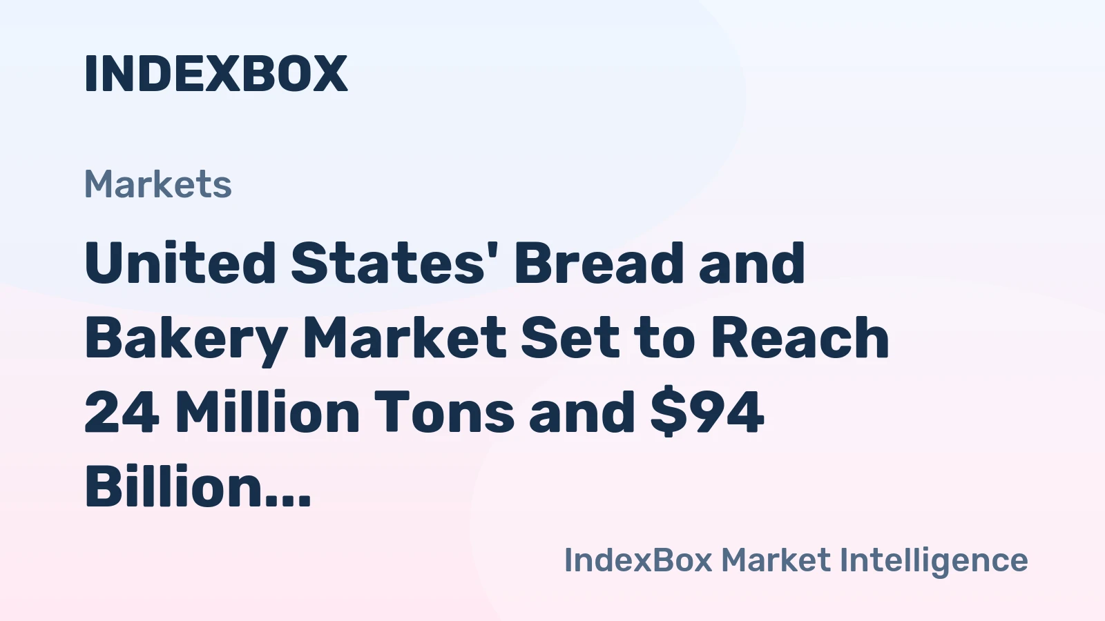 United States' Bread and Bakery Market Set to Reach 24 Million Tons and $94 Billion by 2035