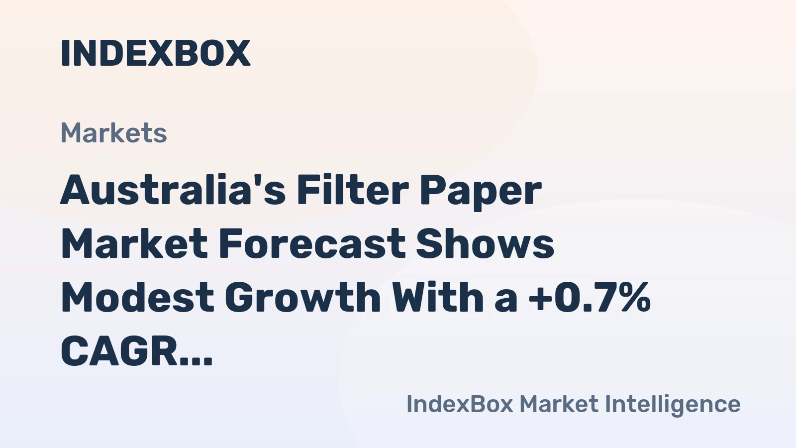Australia's Filter Paper Market Forecast Shows Modest Growth With a +0.7% CAGR Through 2035