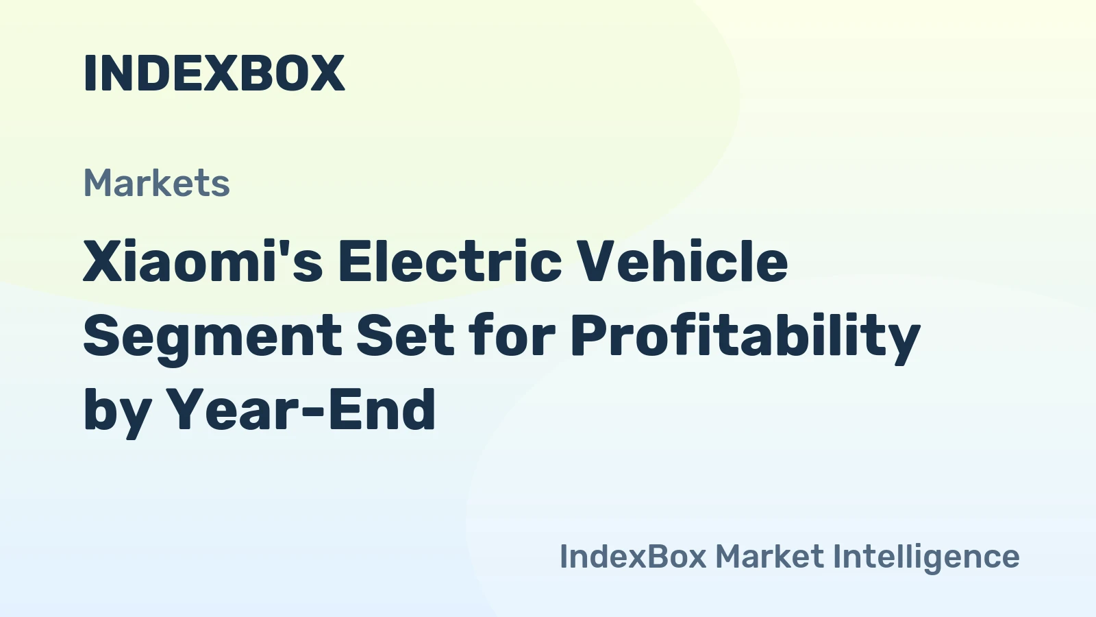 Xiaomi's Electric Vehicle Segment Set for Profitability by Year-End