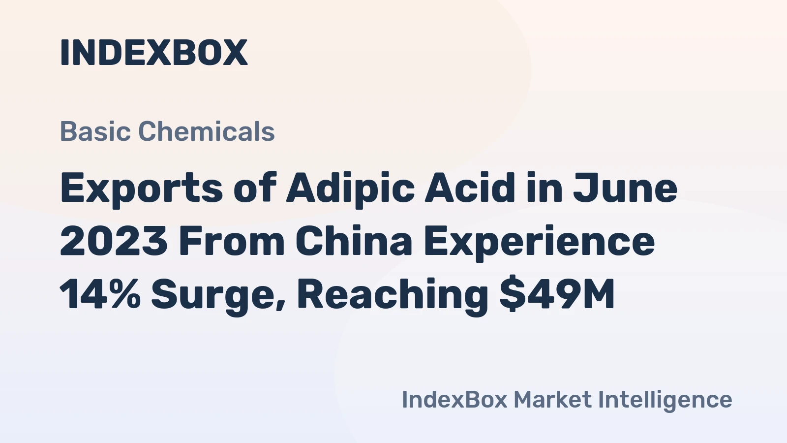 Exports of Adipic Acid in June 2023 From China Experience 14% Surge, Reaching $49M