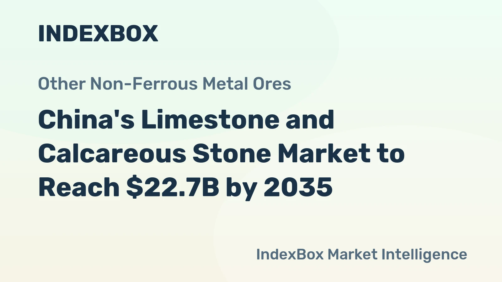 China's Limestone and Calcareous Stone Market to Reach $22.7B by 2035