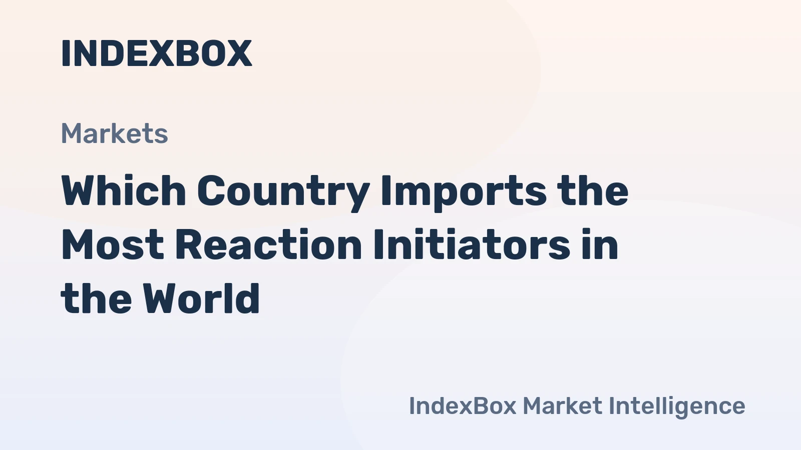 Which Country Imports the Most Reaction Initiators in the World?