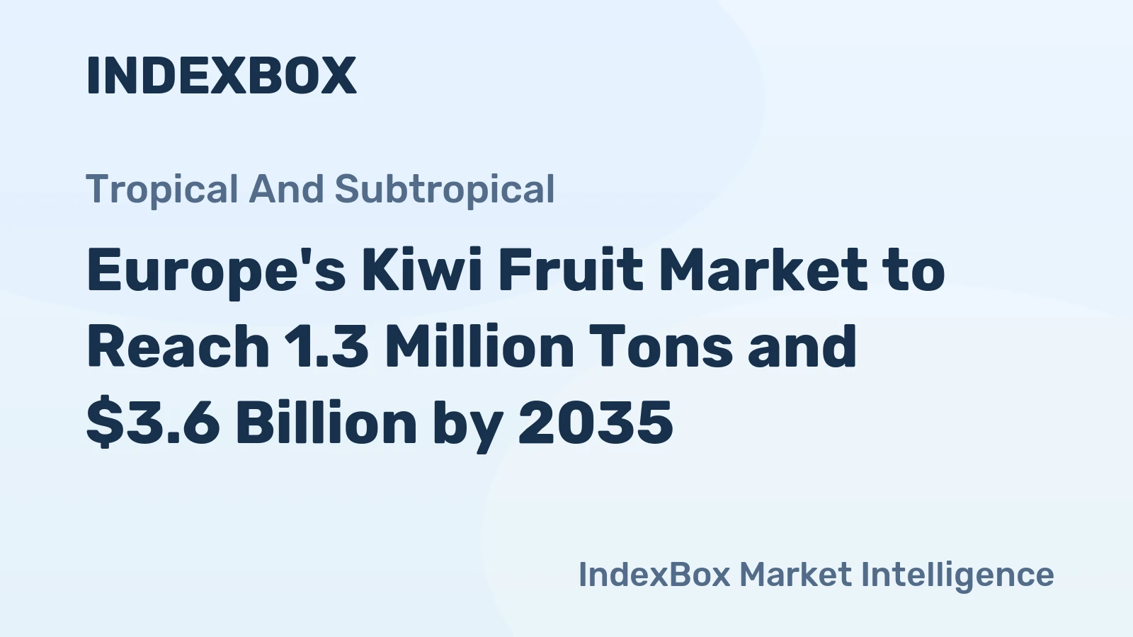 Europe's Kiwi Fruit Market to Reach 1.3 Million Tons and $3.6 Billion by 2035