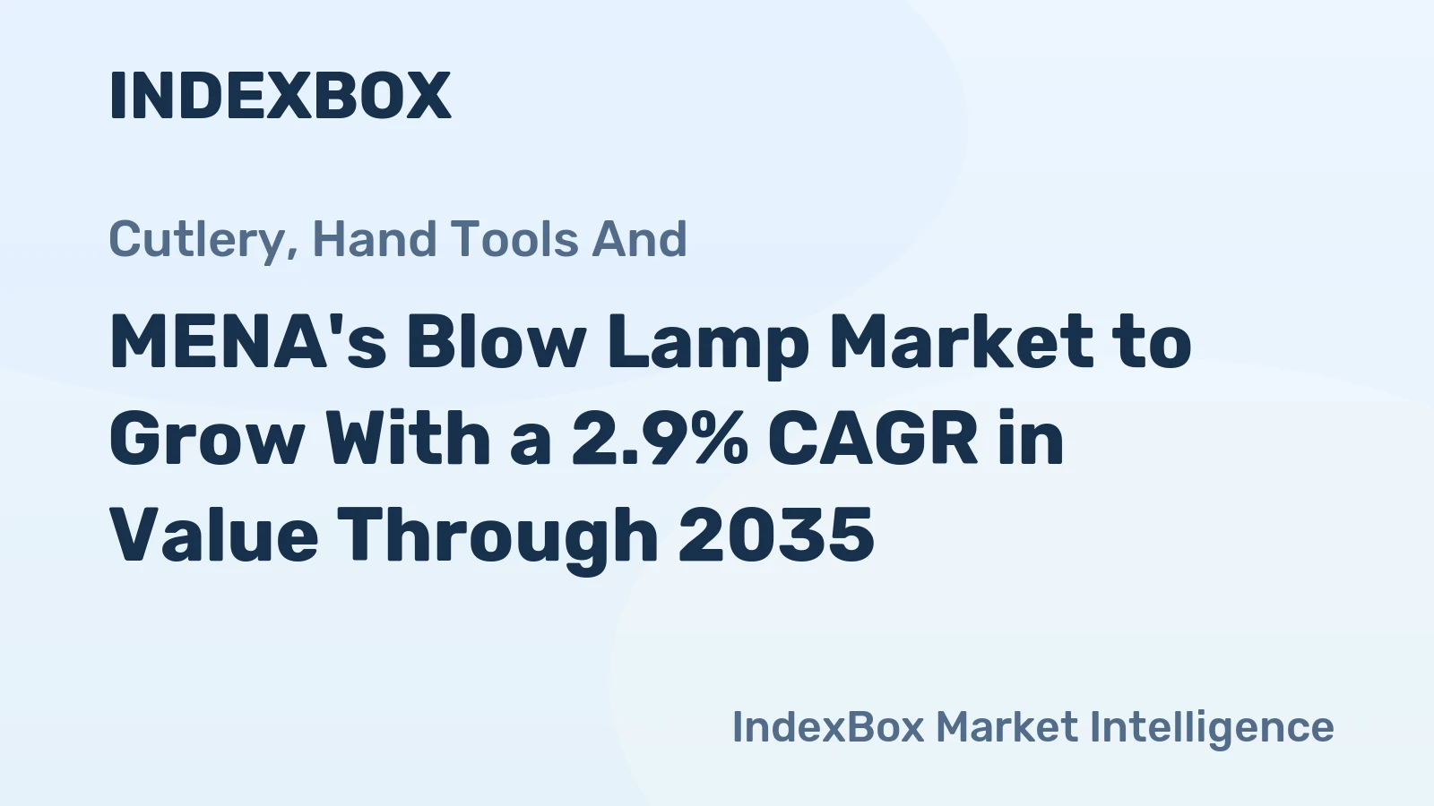 MENA's Blow Lamp Market to Grow With a 2.9% CAGR in Value Through 2035