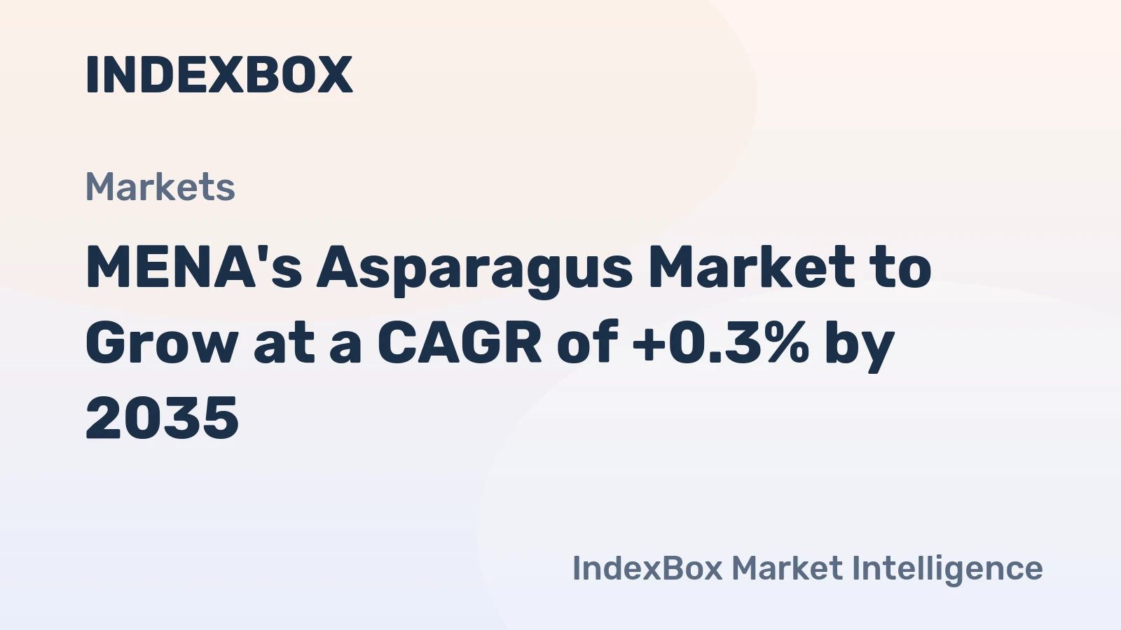 MENA's Asparagus Market to Grow at a CAGR of +0.3% by 2035