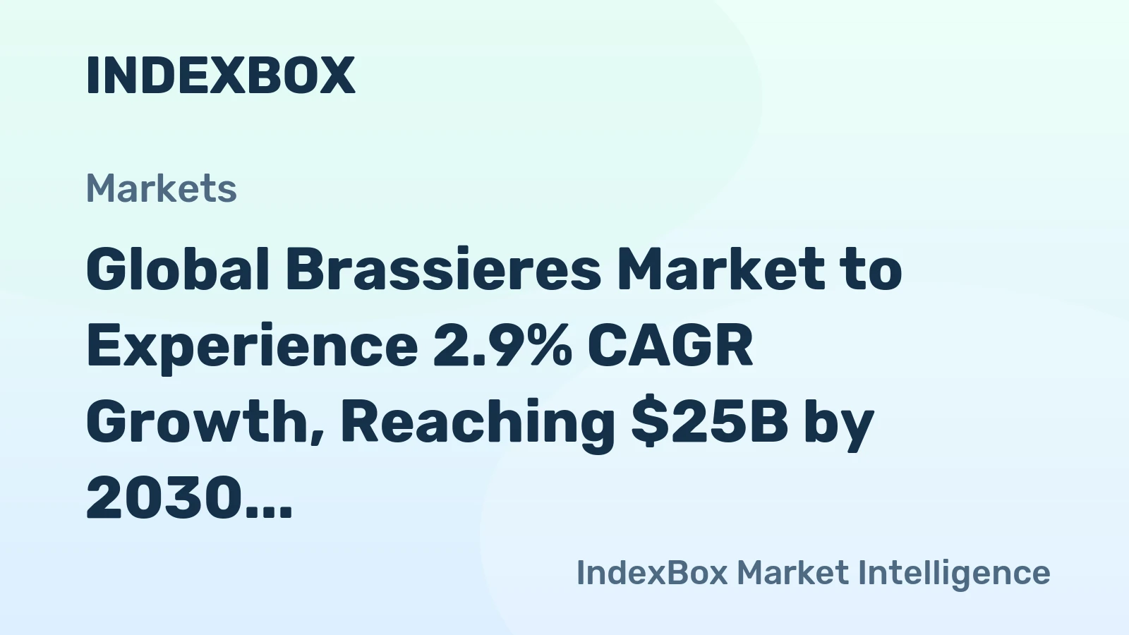 Global Brassieres Market to Experience 2.9% CAGR Growth, Reaching $25B by 2030