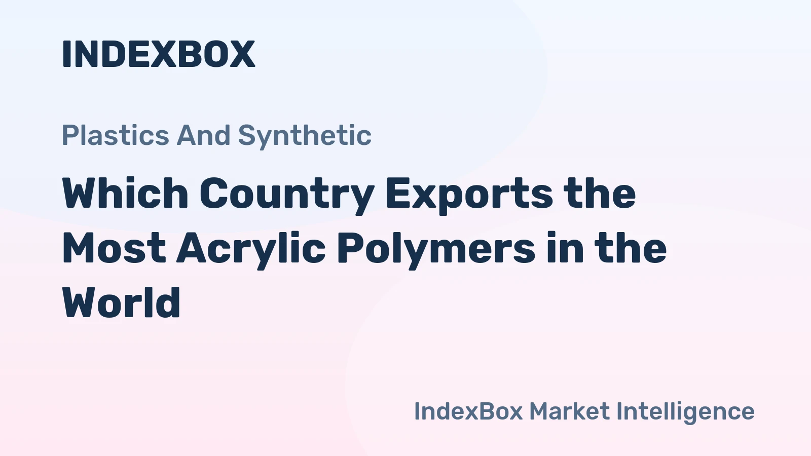 Which Country Exports the Most Acrylic Polymers in the World?