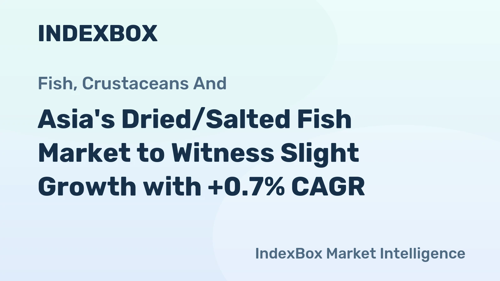 Asia's Dried/Salted Fish Market to Witness Slight Growth with +0.7% CAGR