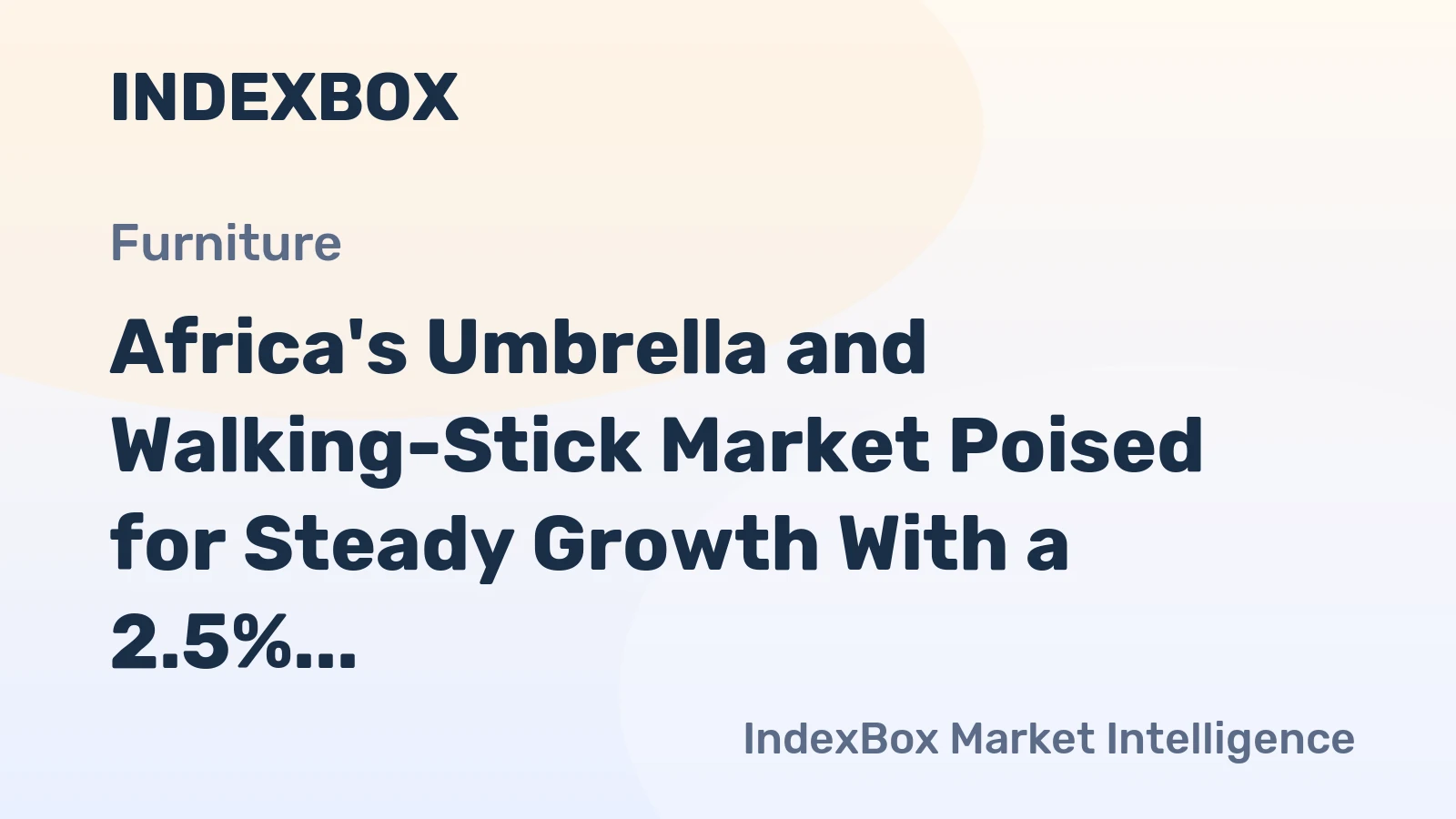 Africa's Umbrella and Walking-Stick Market Poised for Steady Growth With a 2.5% Value CAGR Through 2035