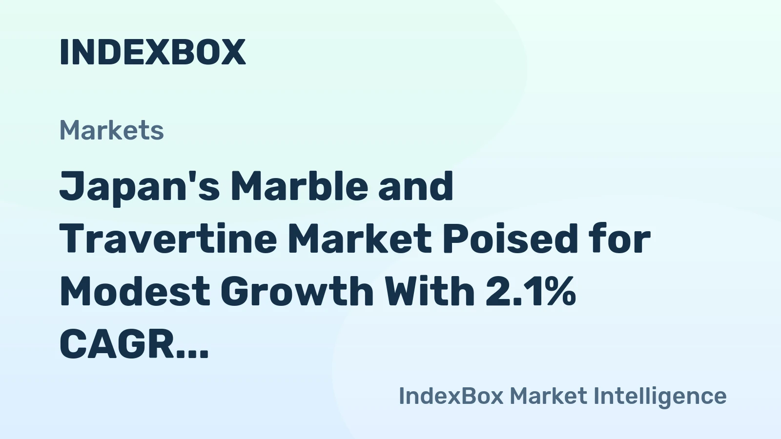Japan's Marble and Travertine Market Poised for Modest Growth With 2.1% CAGR Through 2035