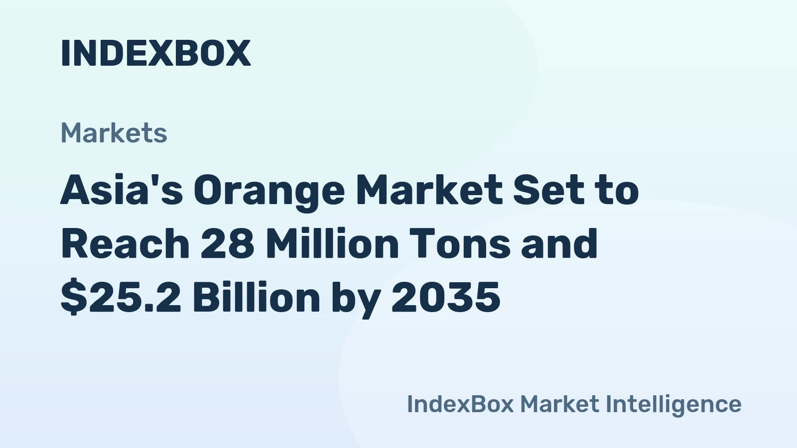Asia's Orange Market Set to Reach 28 Million Tons and $25.2 Billion by 2035