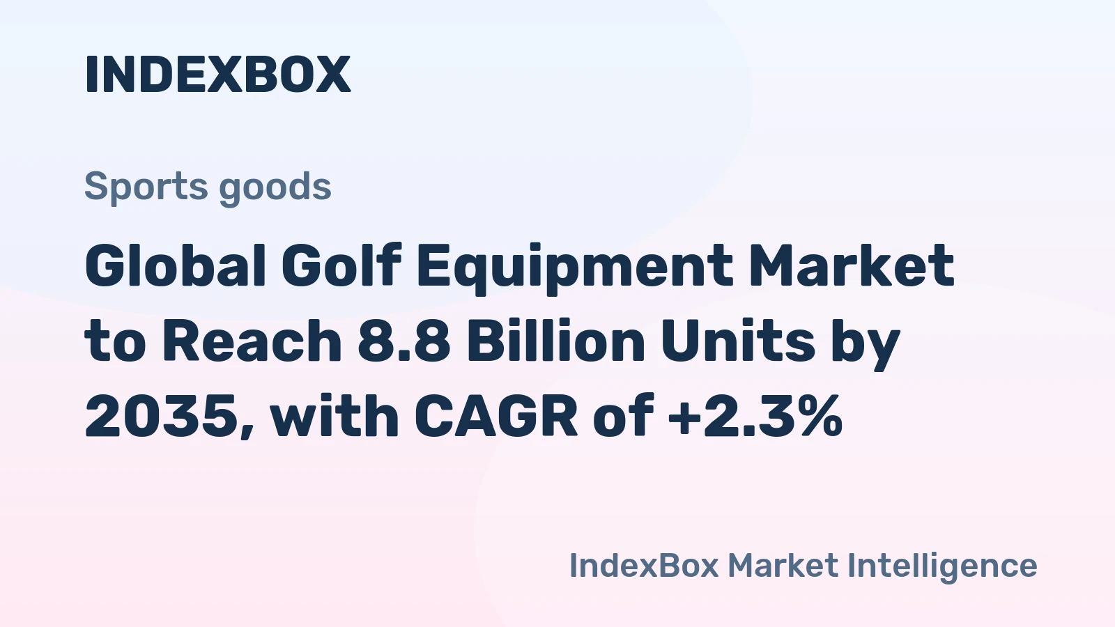 Global Golf Equipment Market to Reach 8.8 Billion Units by 2035, with CAGR of +2.3%
