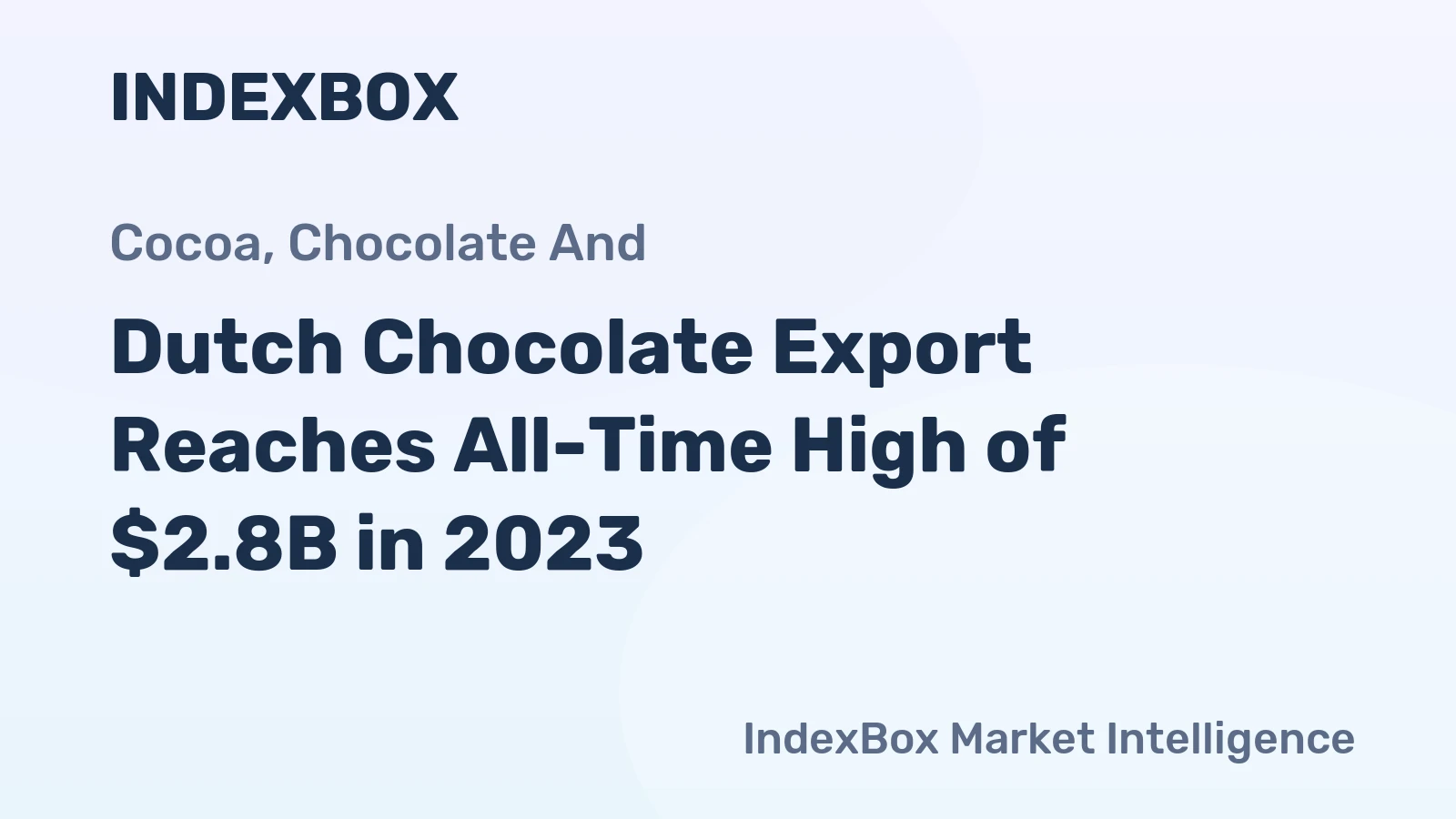 Dutch Chocolate Export Reaches All-Time High of $2.8B in 2023
