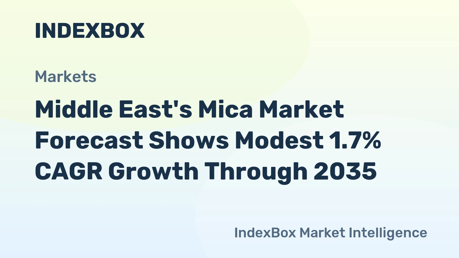 Middle East's Mica Market Forecast Shows Modest 1.7% CAGR Growth Through 2035