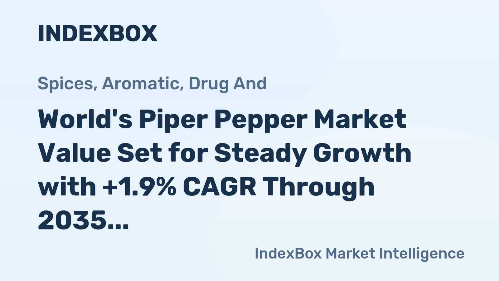 World's Piper Pepper Market Value Set for Steady Growth with +1.9% CAGR Through 2035