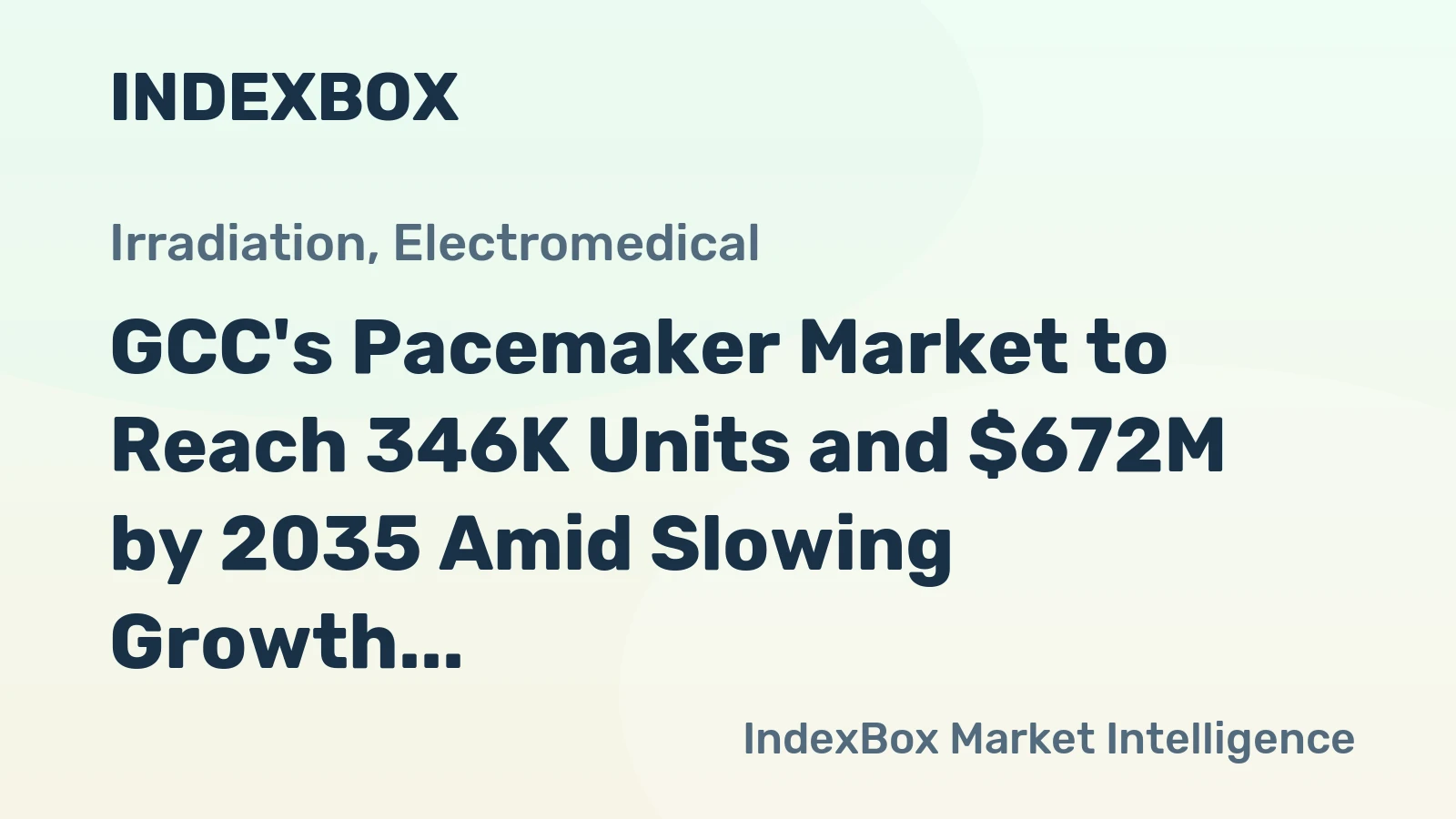 GCC's Pacemaker Market to Reach 346K Units and $672M by 2035 Amid Slowing Growth