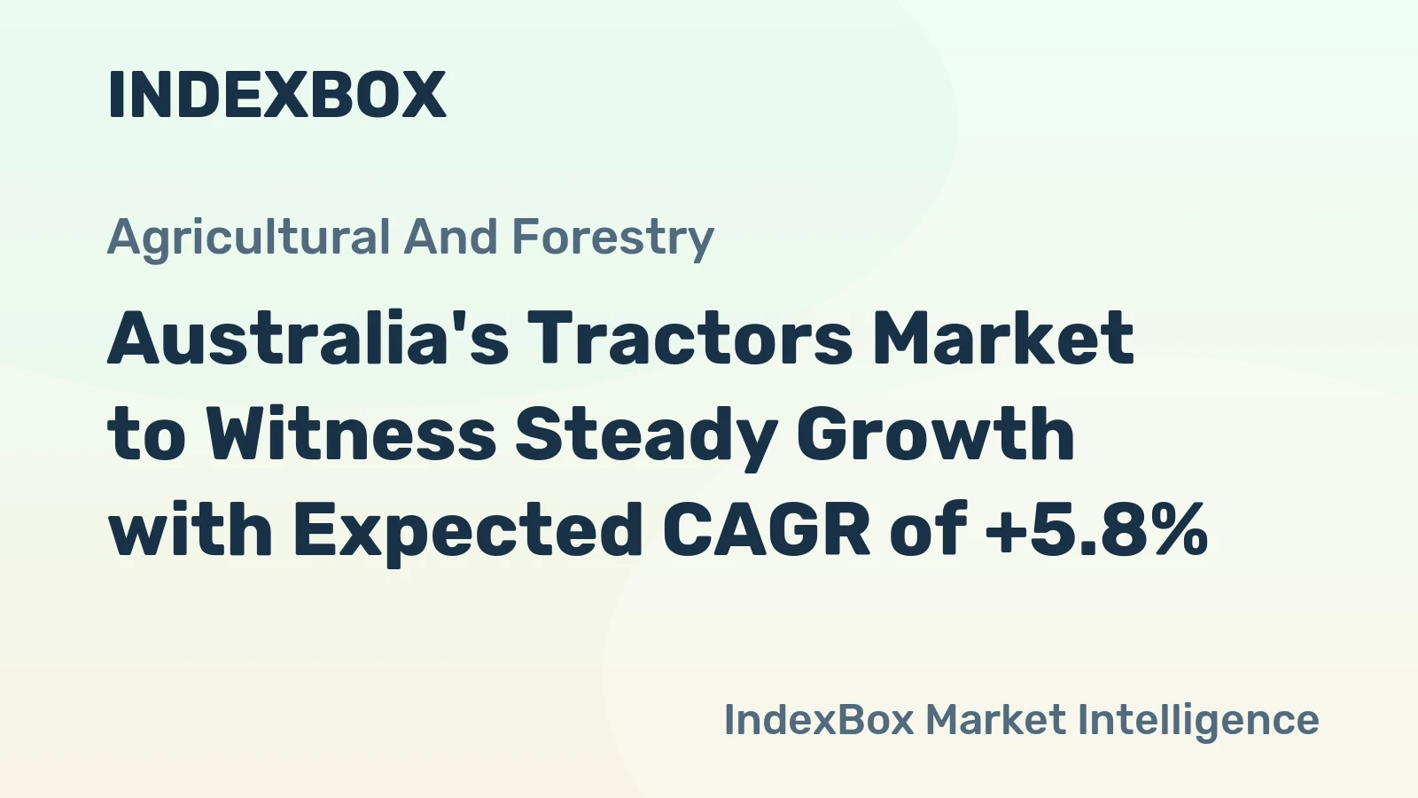 Australia's Tractors Market to Witness Steady Growth with Expected CAGR of +5.8%