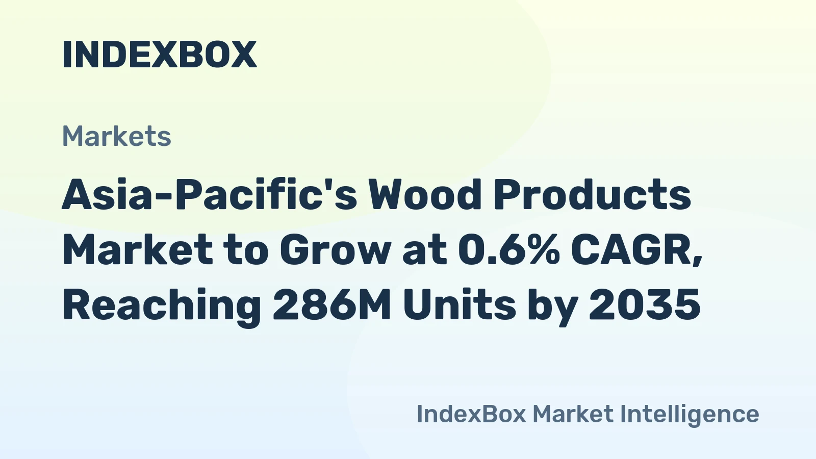 Asia-Pacific's Wood Products Market to Grow at 0.6% CAGR, Reaching 286M Units by 2035