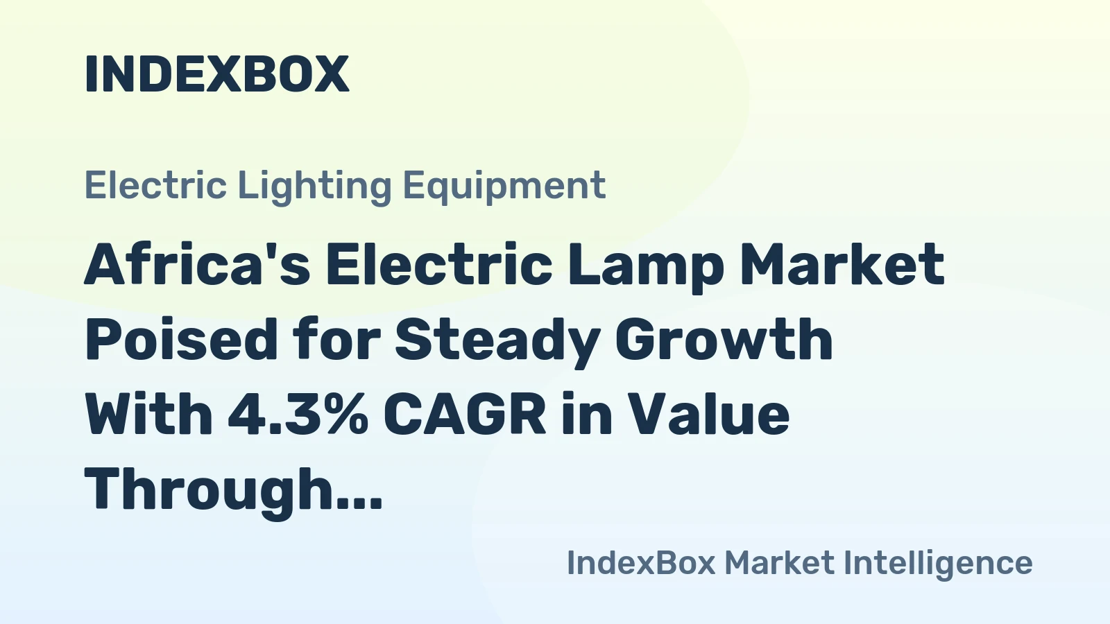 Africa's Electric Lamp Market Poised for Steady Growth With 4.3% CAGR in Value Through 2035