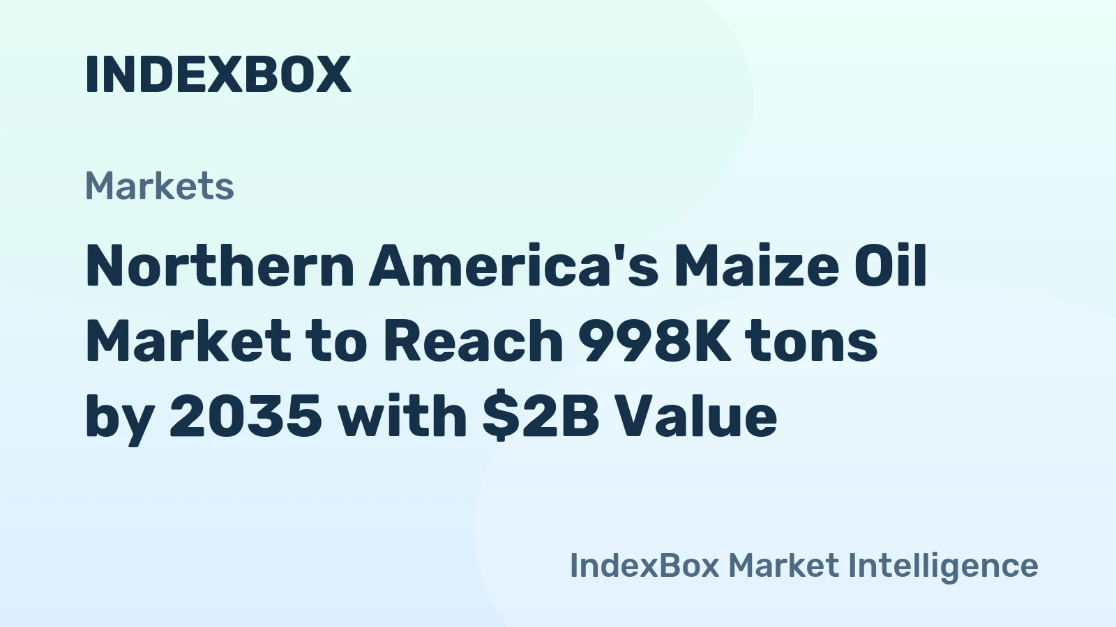 Northern America's Maize Oil Market to Reach 998K tons by 2035 with $2B Value