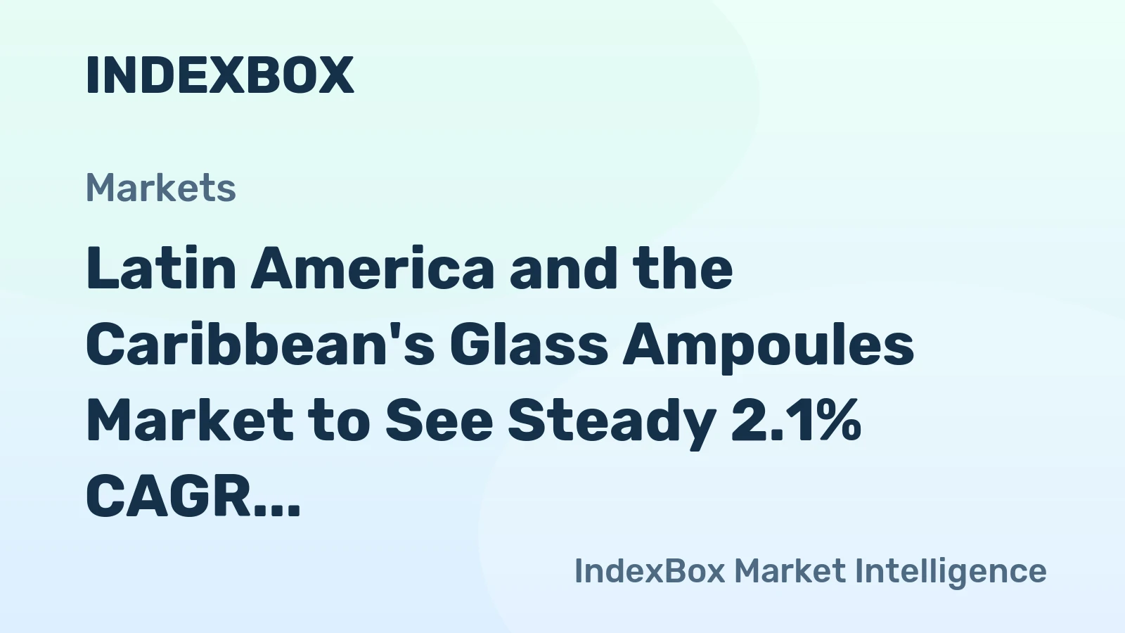 Latin America and the Caribbean's Glass Ampoules Market to See Steady 2.1% CAGR Value Growth Through 2035
