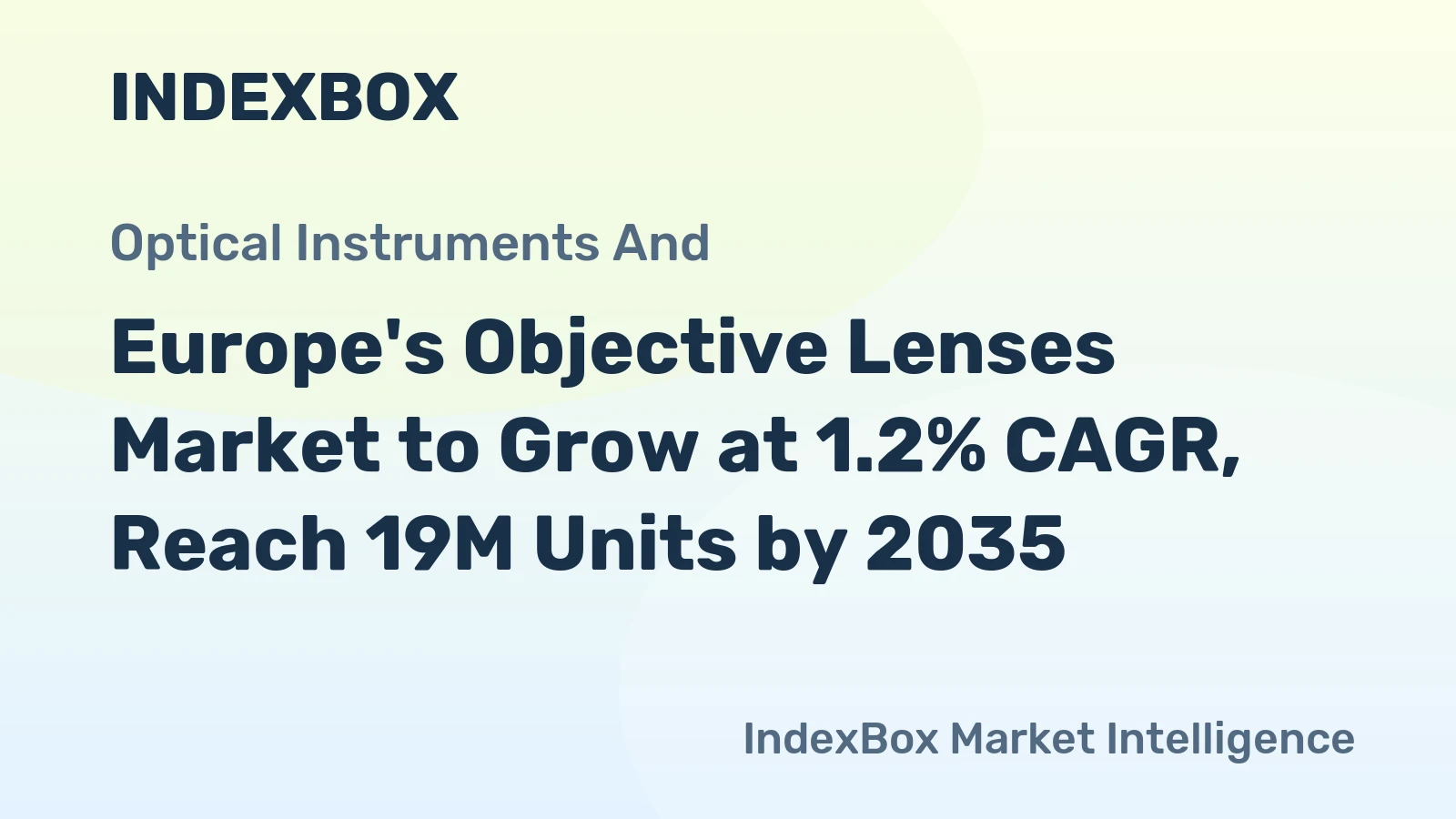 Europe's Objective Lenses Market to Grow at 1.2% CAGR, Reach 19M Units by 2035