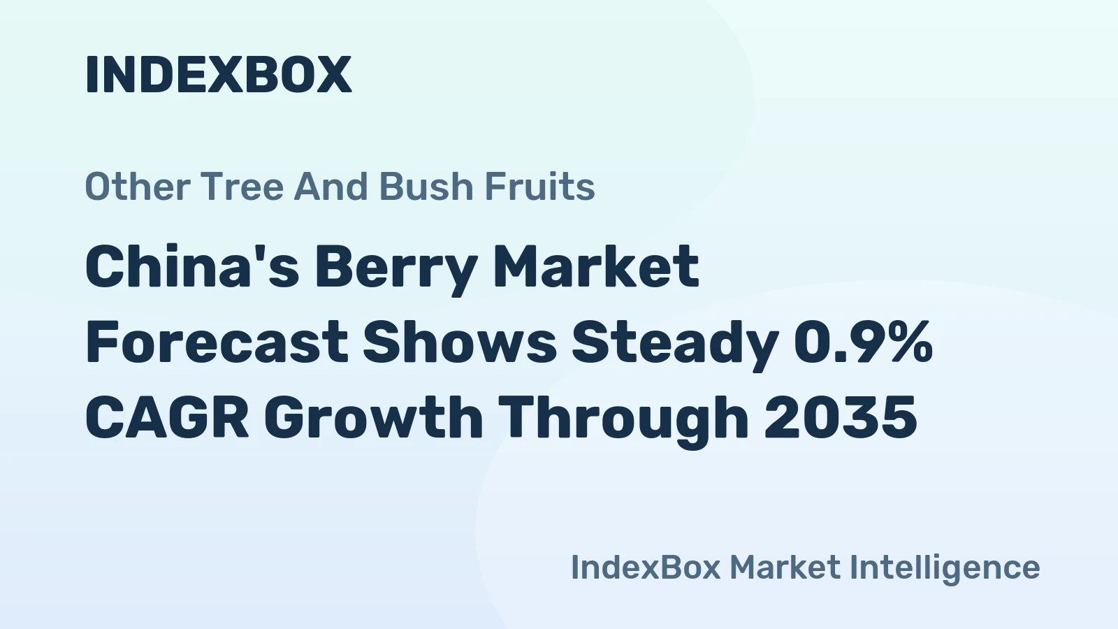 China's Berry Market Forecast Shows Steady 0.9% CAGR Growth Through 2035