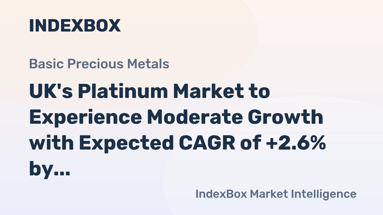 UK's Platinum Market to Experience Moderate Growth with Expected CAGR of +2.6% by 2035