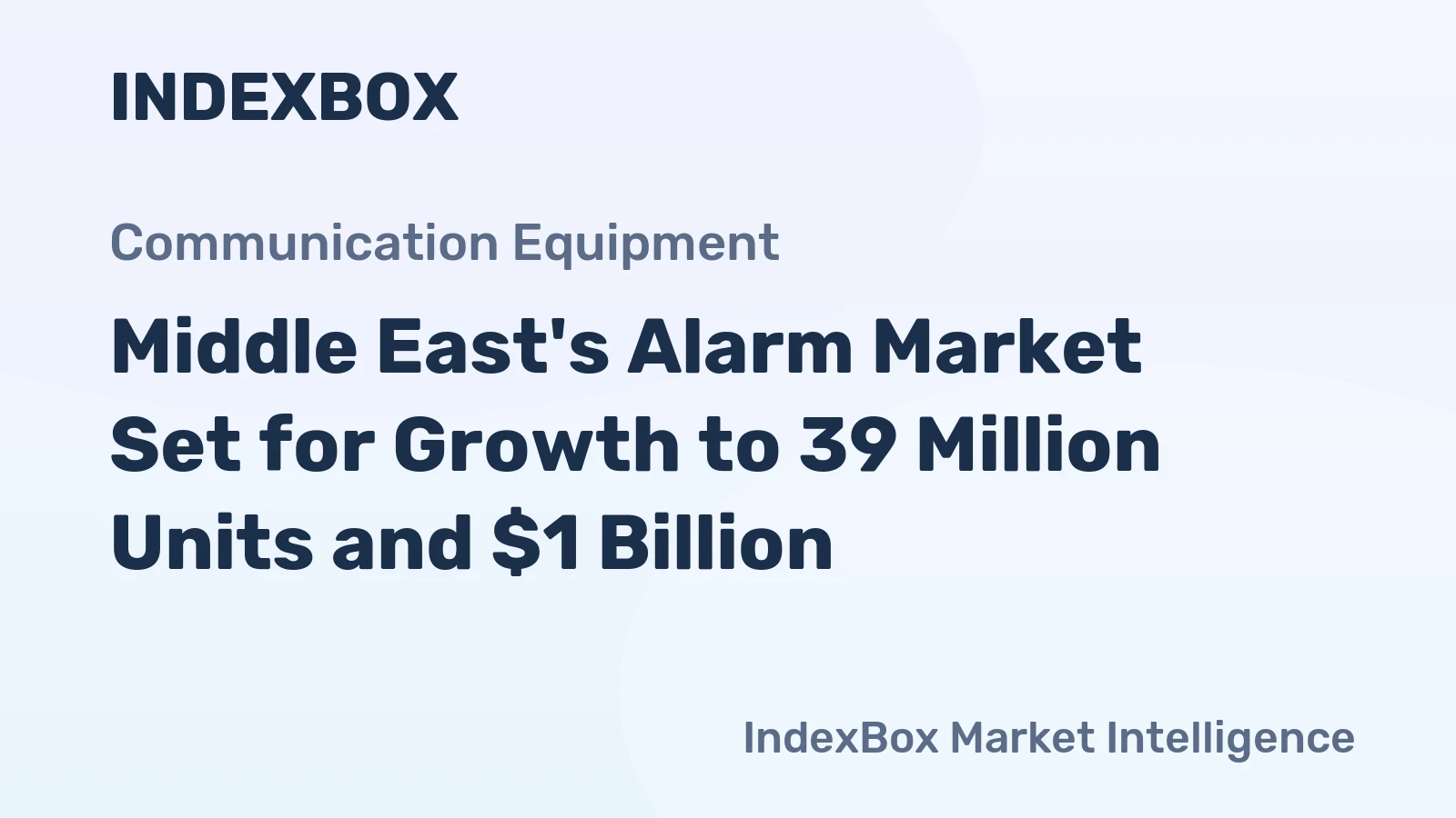 Middle East's Alarm Market Set for Growth to 39 Million Units and $1 Billion