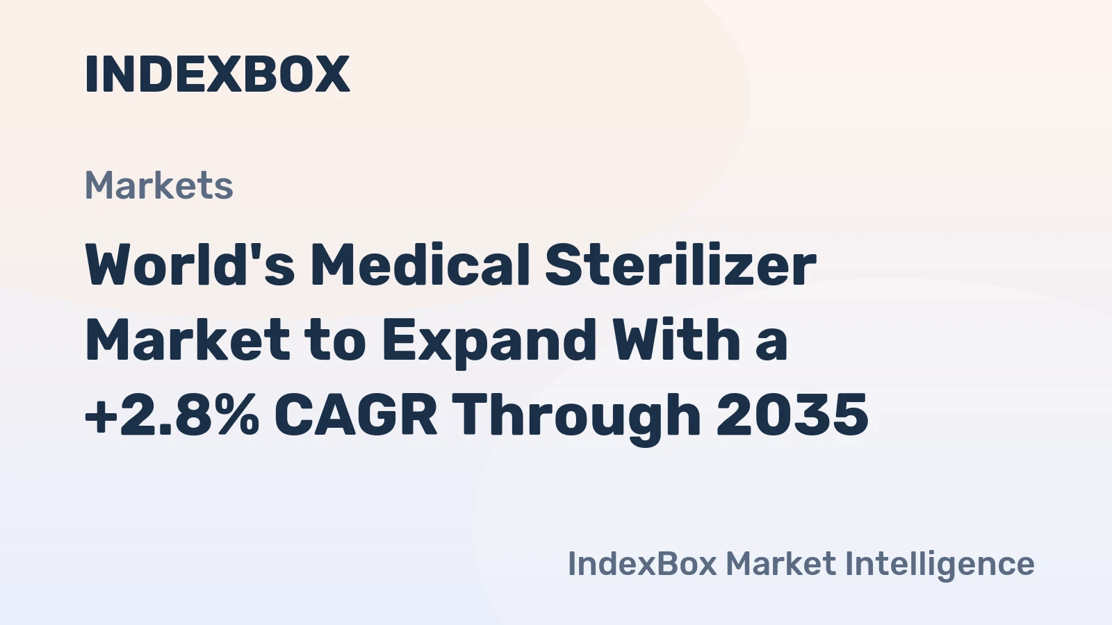 World's Medical Sterilizer Market to Expand With a +2.8% CAGR Through 2035