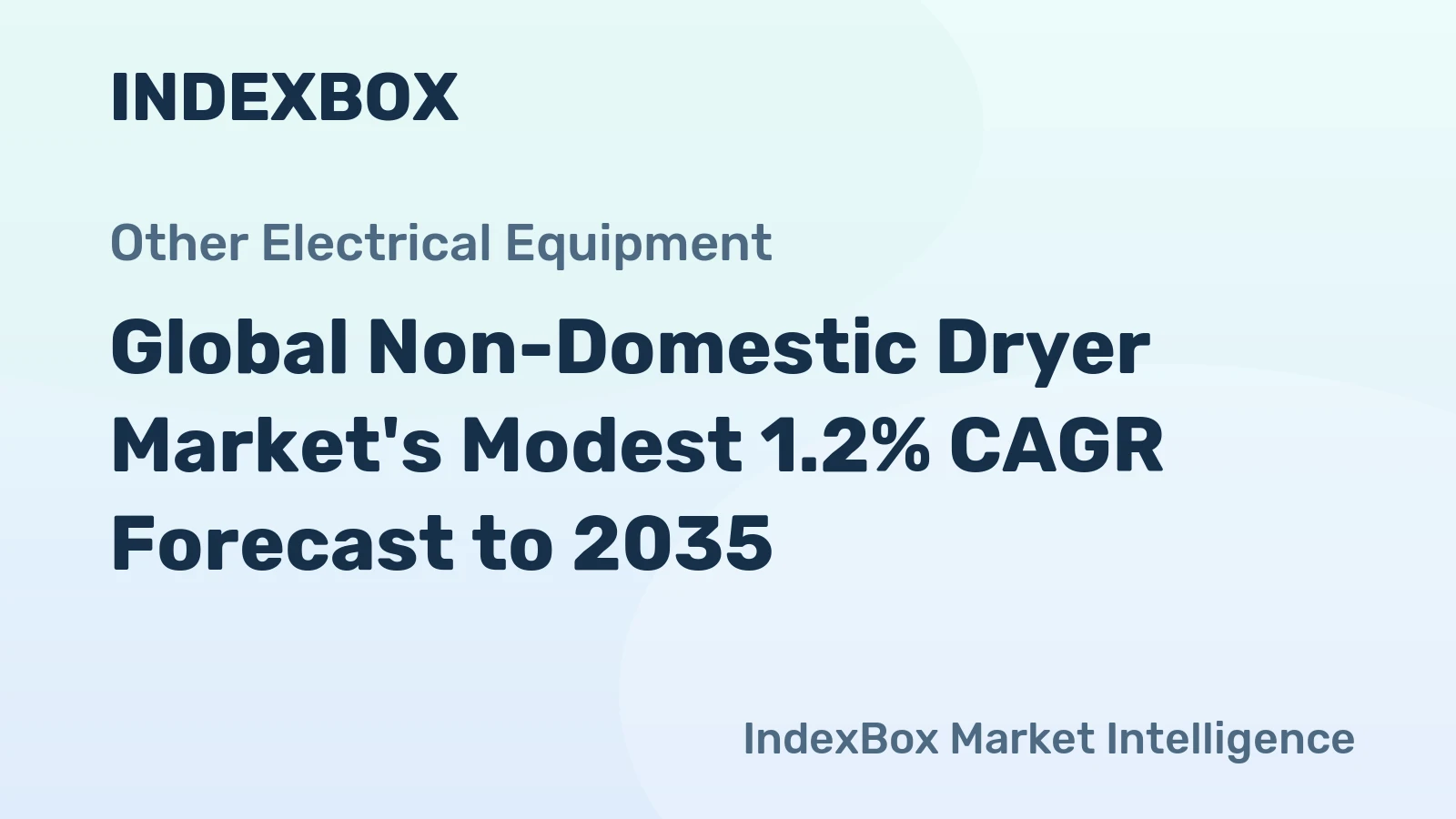 Global Non-Domestic Dryer Market's Modest 1.2% CAGR Forecast to 2035