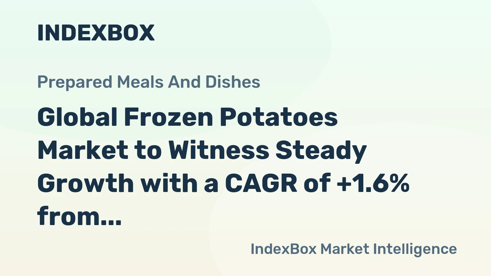 Global Frozen Potatoes Market to Witness Steady Growth with a CAGR of +1.6% from 2024 to 2035