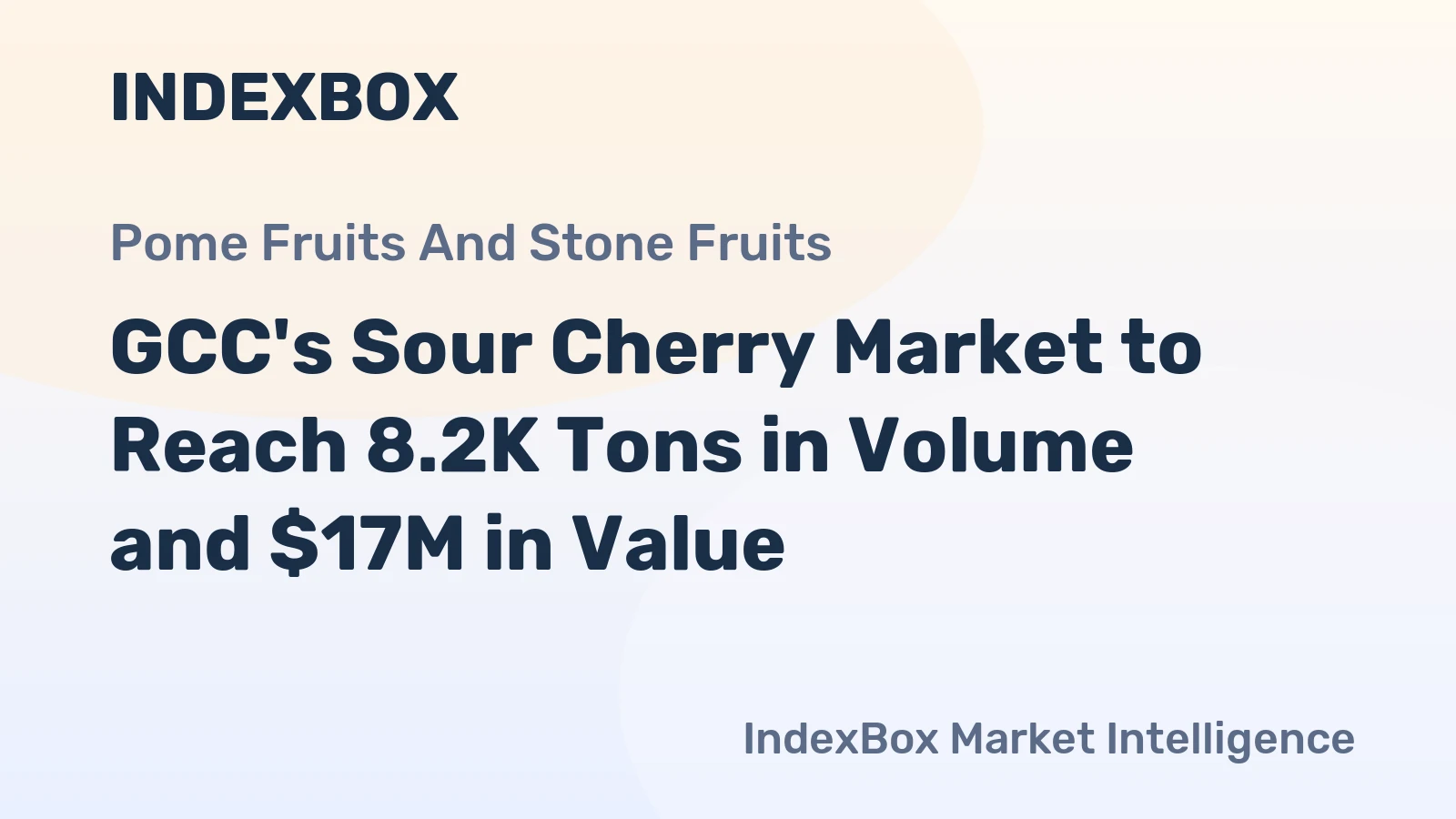 GCC's Sour Cherry Market to Reach 8.2K Tons in Volume and $17M in Value