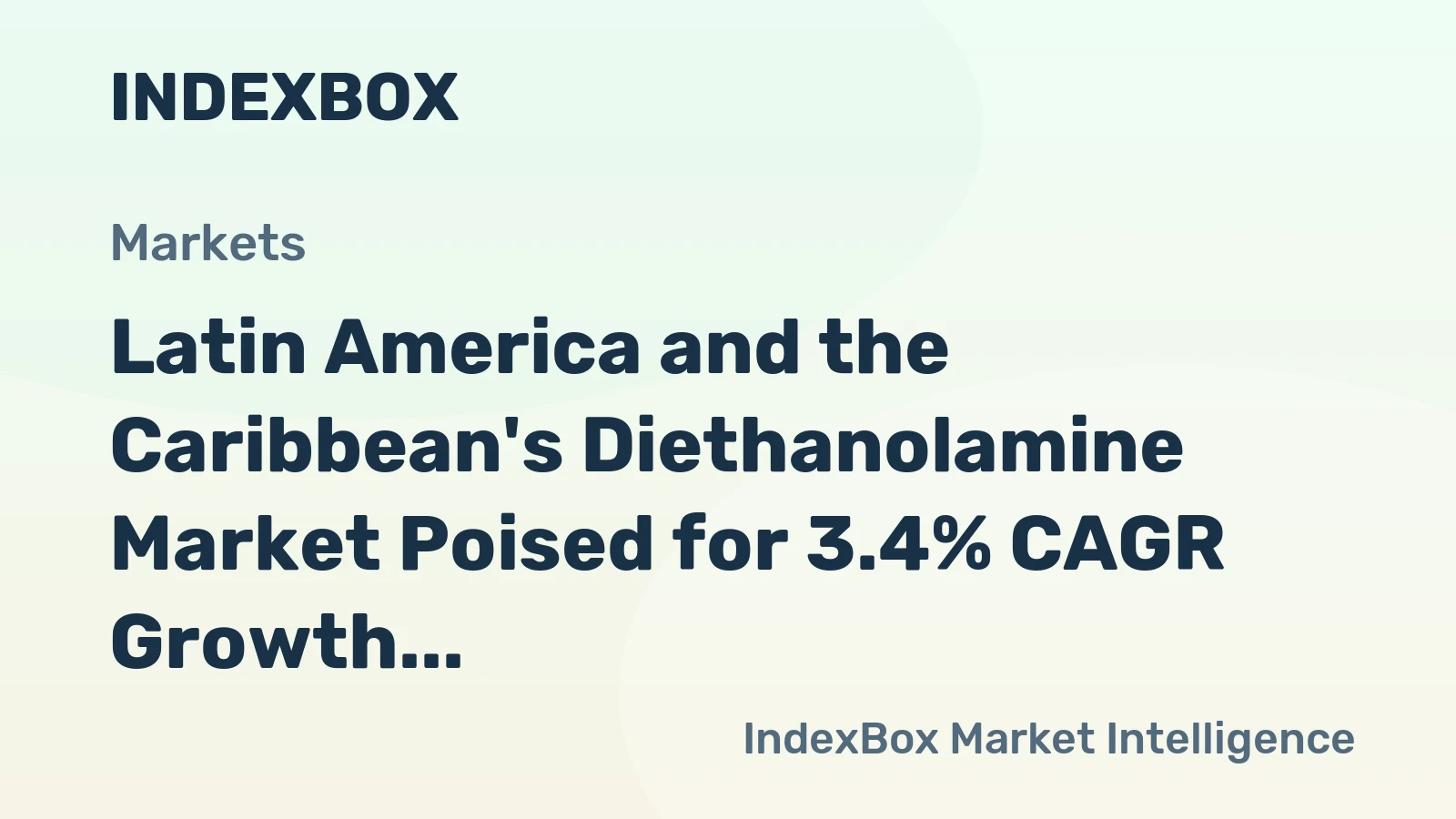 Latin America and the Caribbean's Diethanolamine Market Poised for 3.4% CAGR Growth Through 2035
