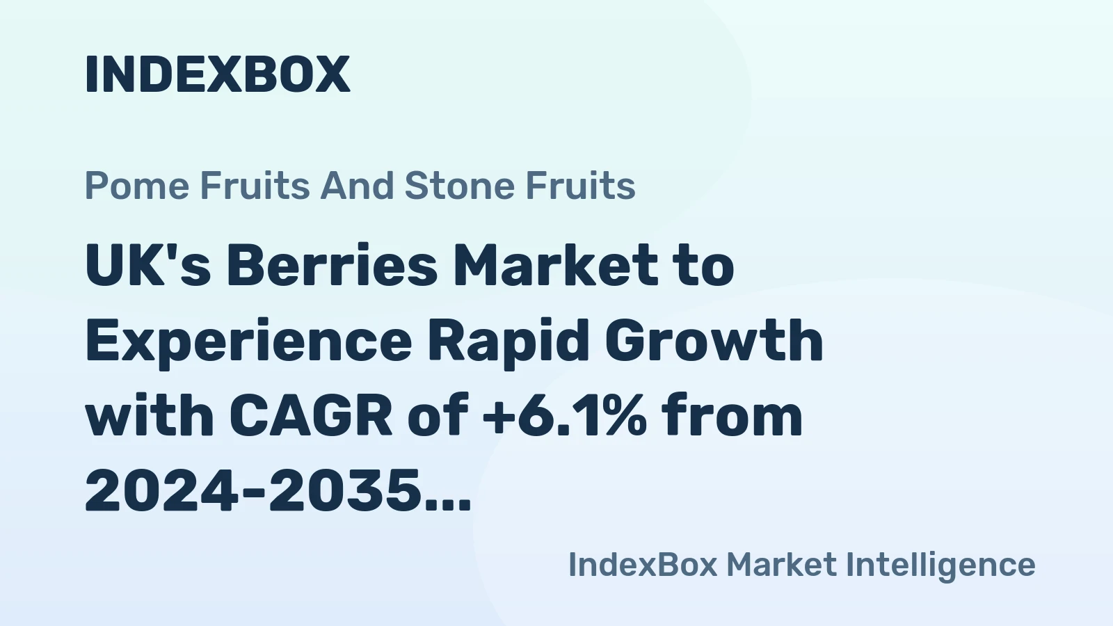UK's Berries Market to Experience Rapid Growth with CAGR of +6.1% from 2024-2035