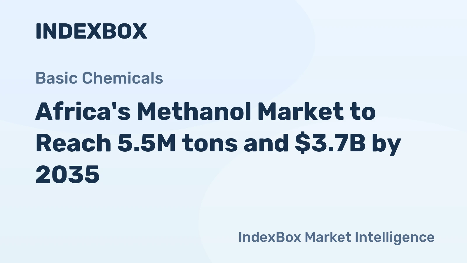 Africa's Methanol Market to Reach 5.5M tons and $3.7B by 2035