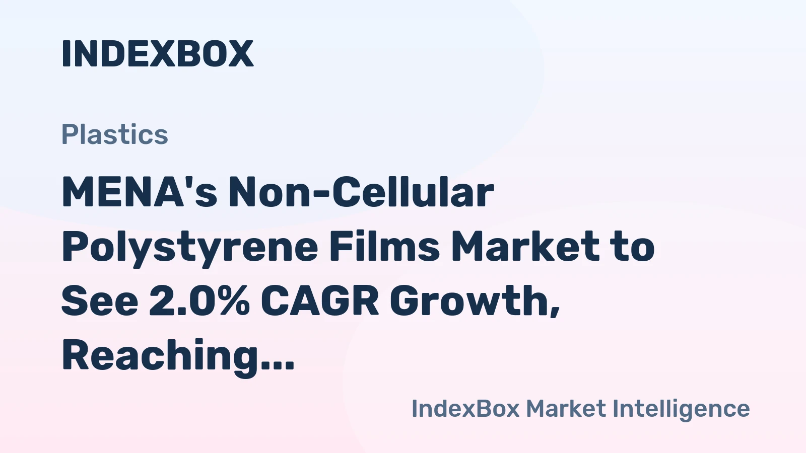 MENA's Non-Cellular Polystyrene Films Market to See 2.0% CAGR Growth, Reaching $2B by 2035