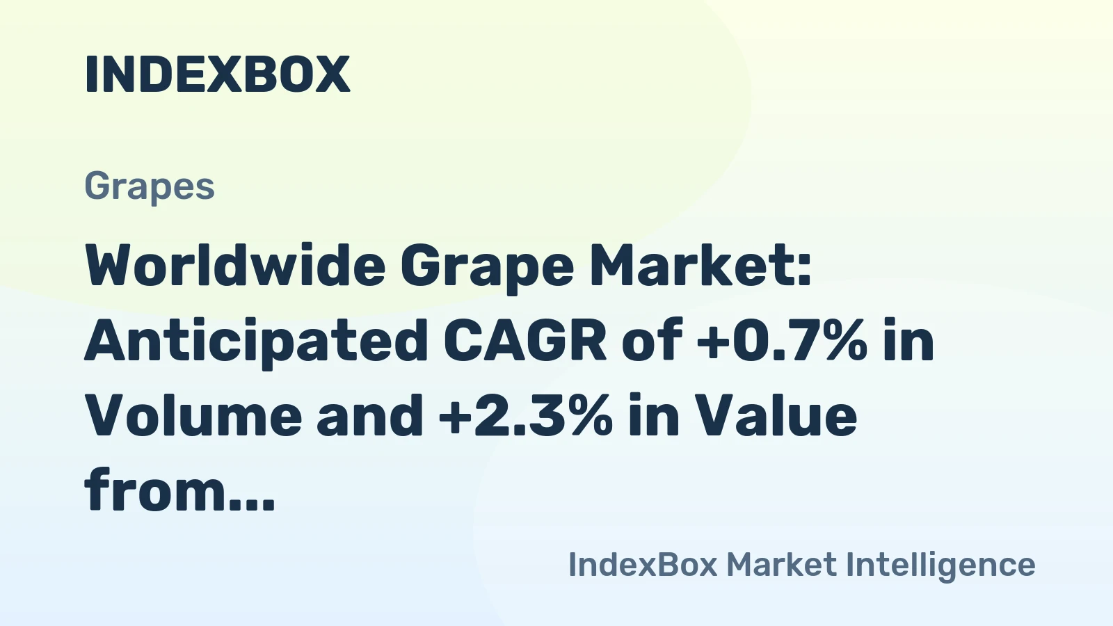 Worldwide Grape Market: Anticipated CAGR of +0.7% in Volume and +2.3% in Value from 2024 to 2035