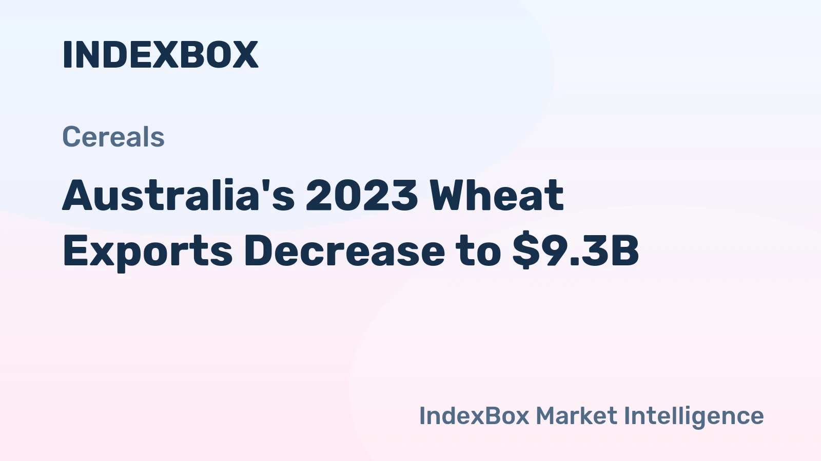 Australia's 2023 Wheat Exports Decrease to $9.3B
