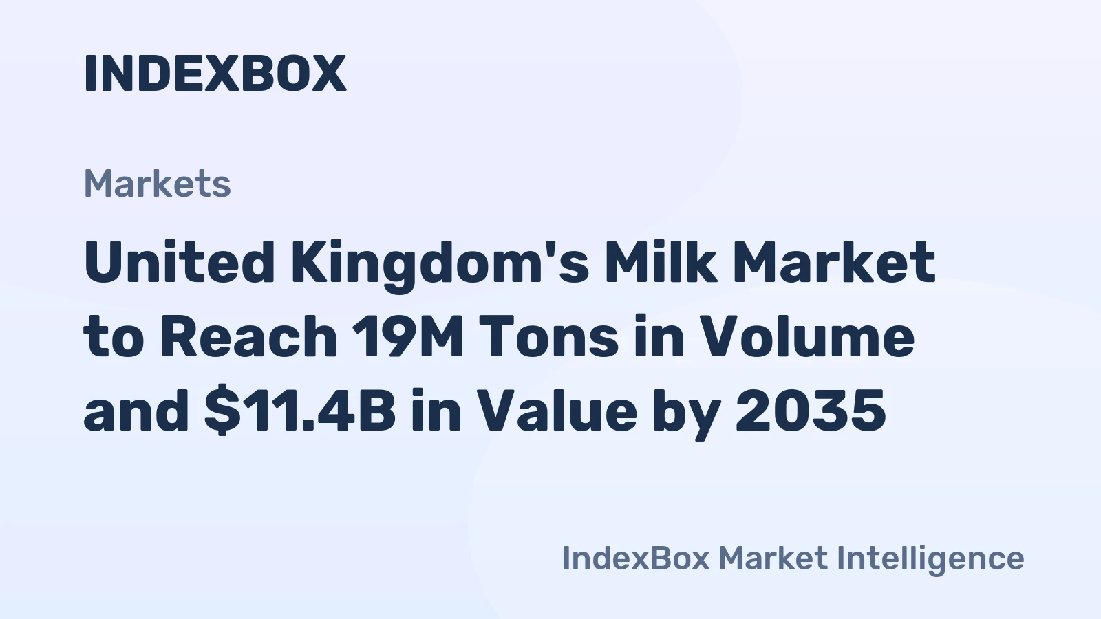 United Kingdom's Milk Market to Reach 19M Tons in Volume and $11.4B in Value by 2035