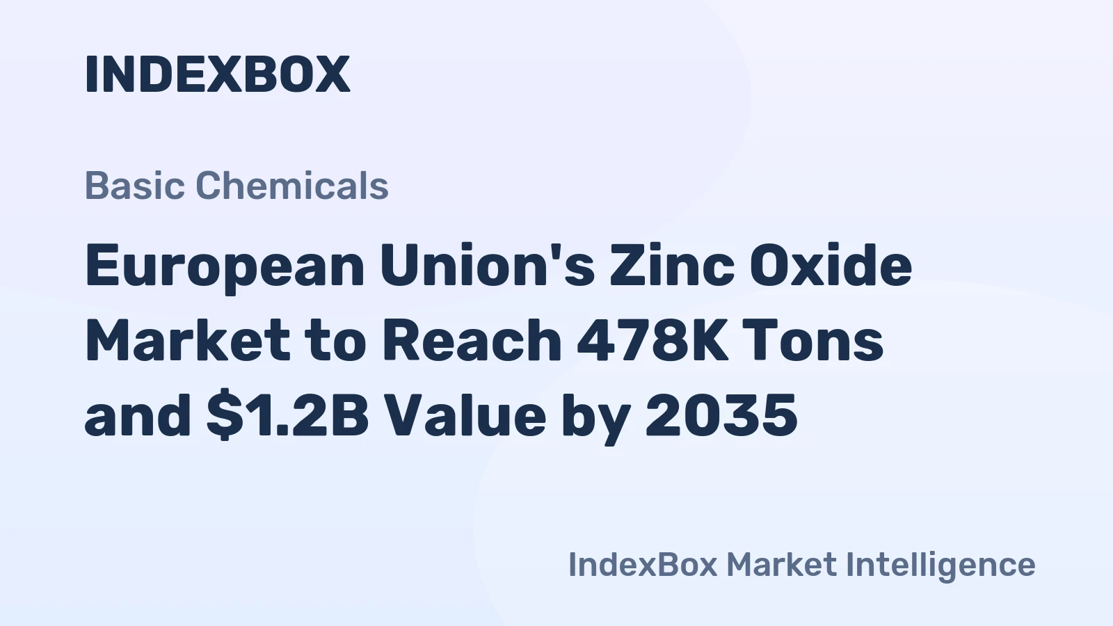 European Union's Zinc Oxide Market to Reach 478K Tons and $1.2B Value by 2035