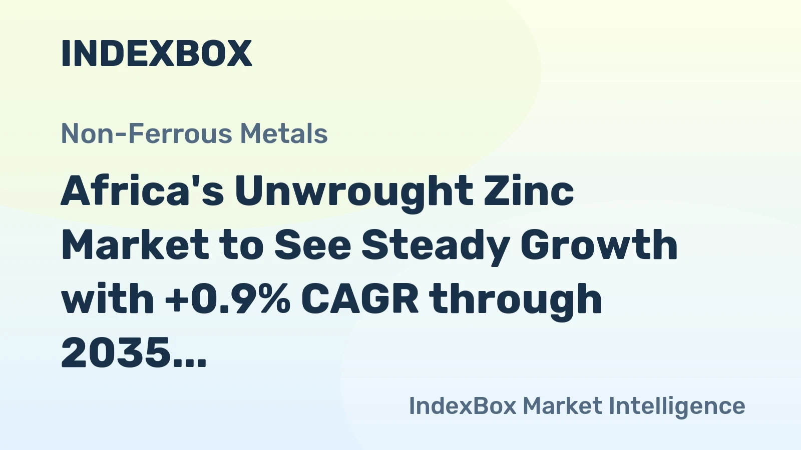 Africa's Unwrought Zinc Market to See Steady Growth with +0.9% CAGR through 2035