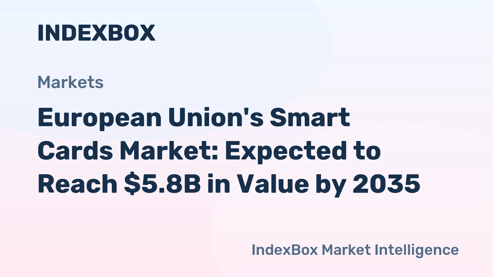 European Union's Smart Cards Market: Expected to Reach $5.8B in Value by 2035