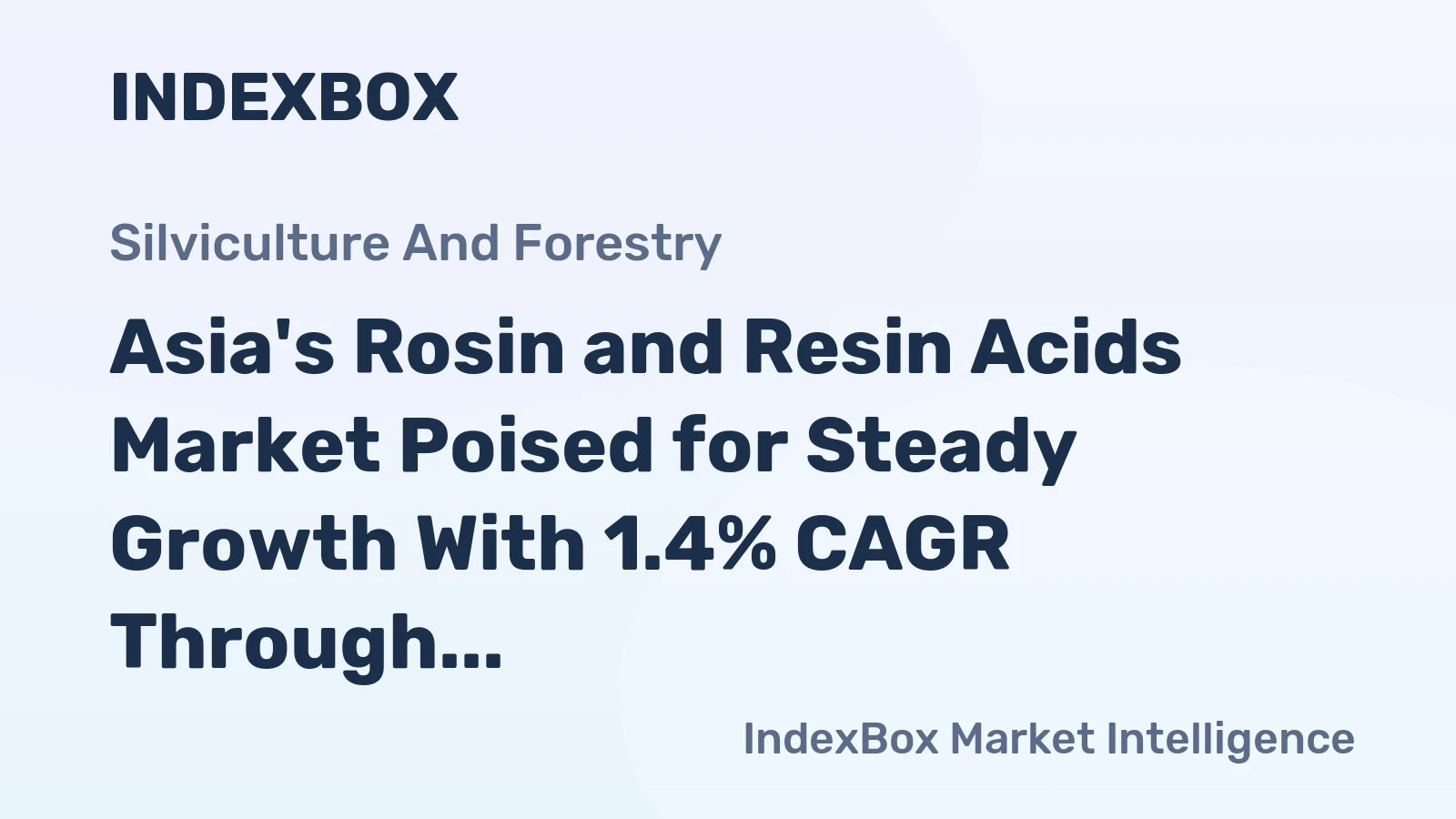 Asia's Rosin and Resin Acids Market Poised for Steady Growth With 1.4% CAGR Through 2035
