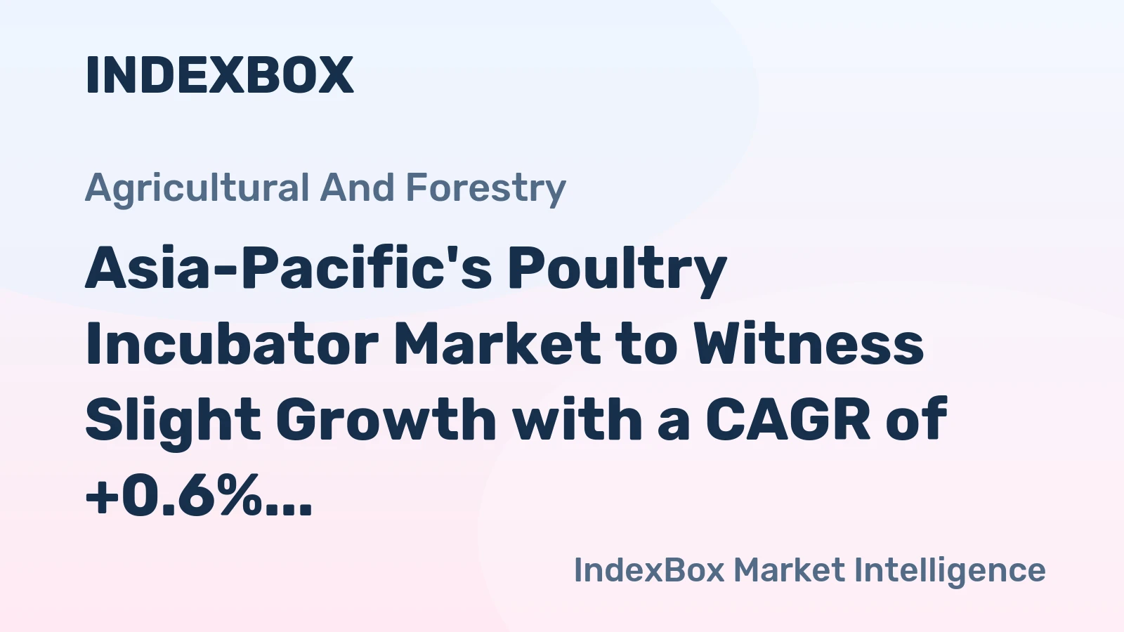 Asia-Pacific's Poultry Incubator Market to Witness Slight Growth with a CAGR of +0.6% from 2024 to 2035