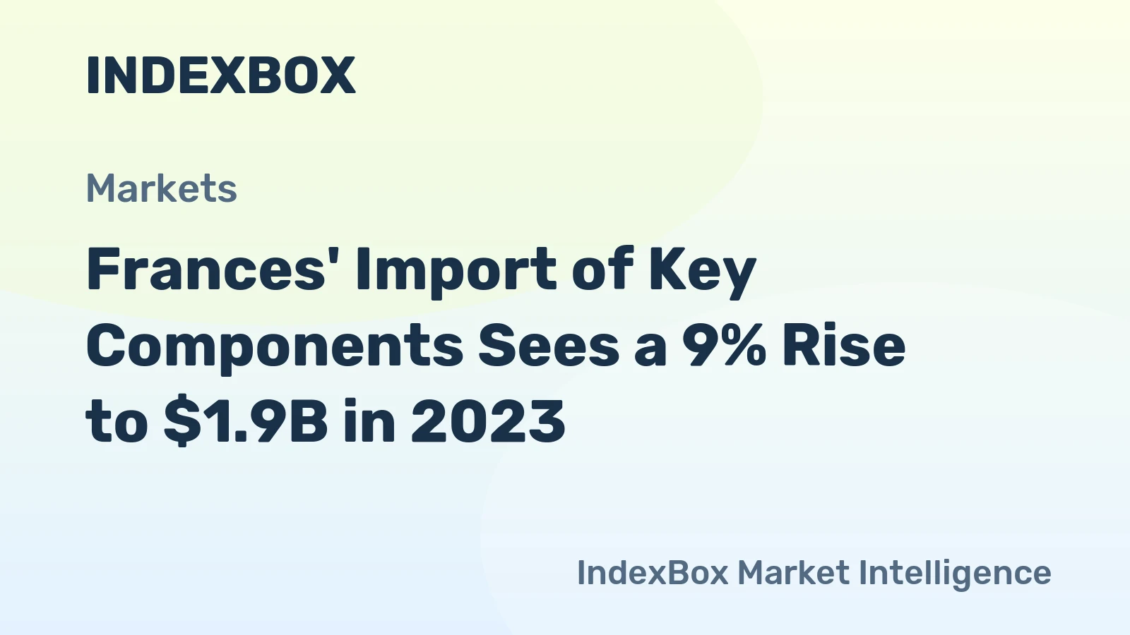 Frances' Import of Key Components Sees a 9% Rise to $1.9B in 2023