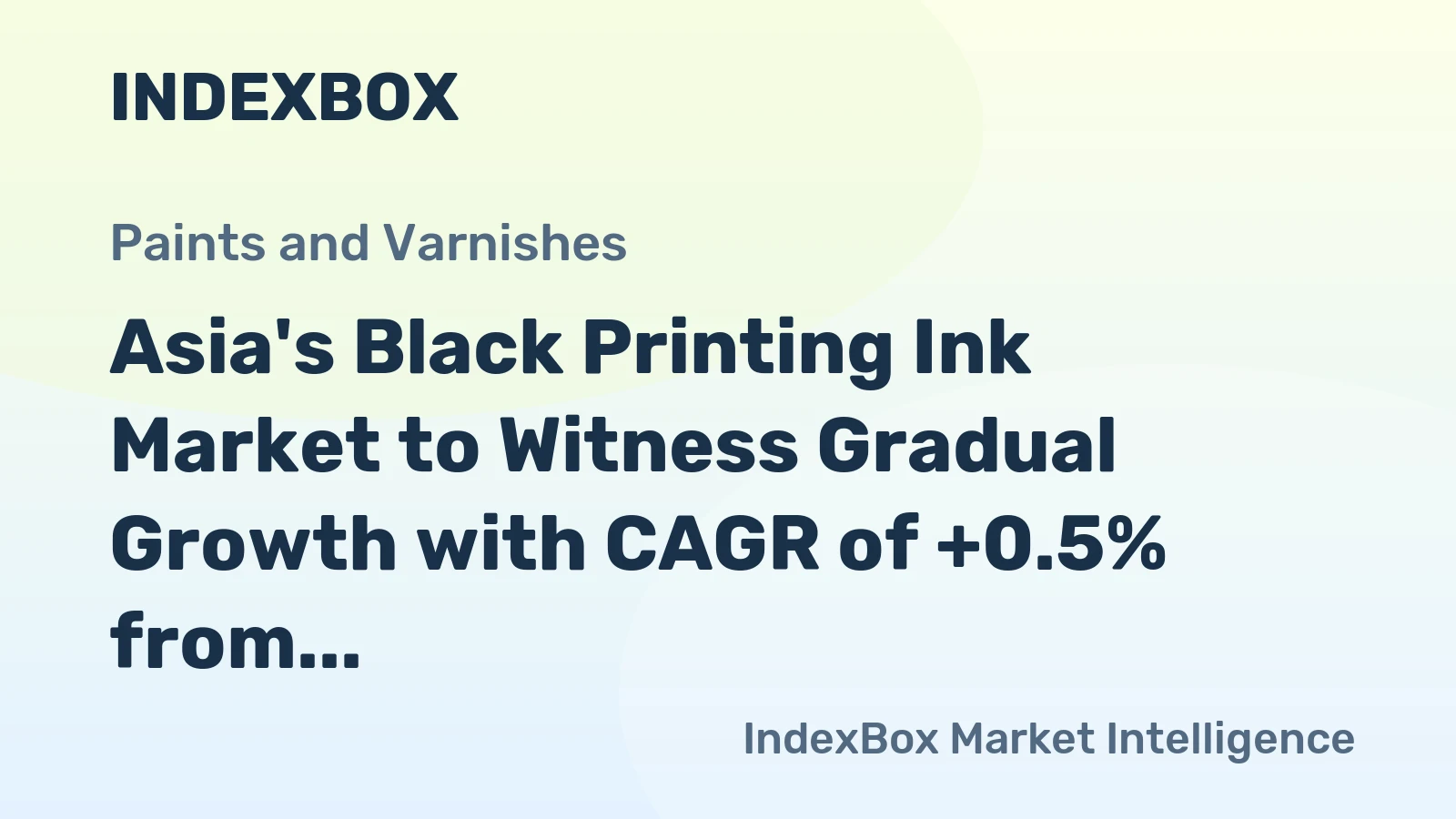 Asia's Black Printing Ink Market to Witness Gradual Growth with CAGR of +0.5% from 2024 to 2035