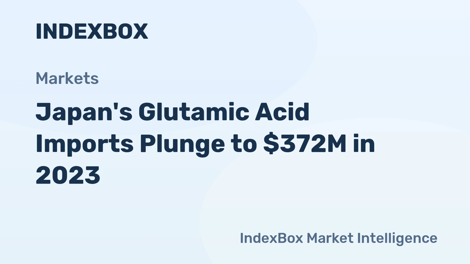 Japan's Glutamic Acid Imports Plunge to $372M in 2023